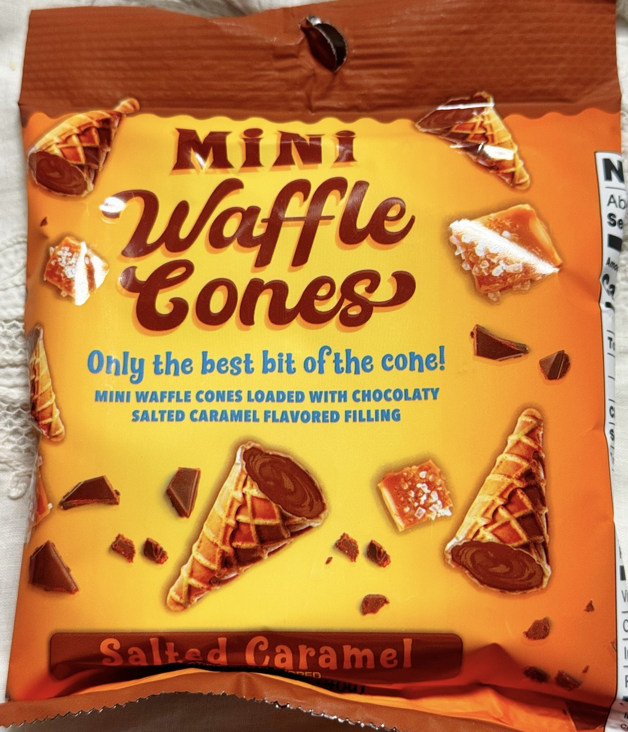 Mini Salted Caramel Waffle Cones – Exotic Candiez LLC